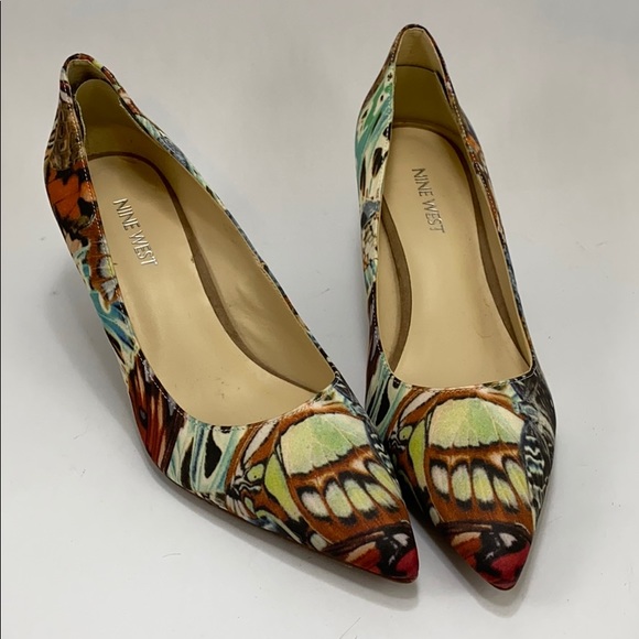 Nine West | Shoes | New Awesome Butterfly Moth Wing Print Heels | Poshmark